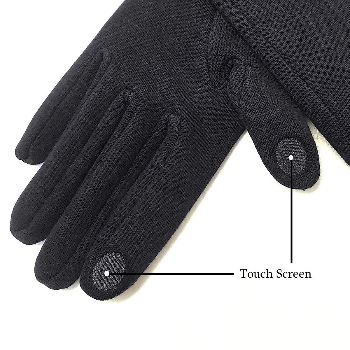 T-GOTING Womens Winter Gloves Warm Lined Touch Screen Driving Gloves (Black) One Size