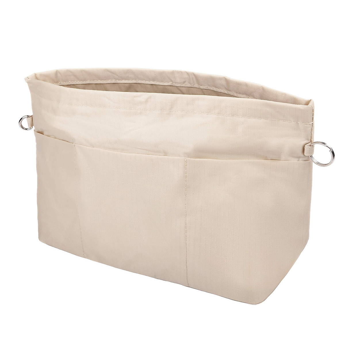 Vercord Purse Organizer Insert Bag Tote Handbags Pocketbook Inserts Organizers Zipper 11 Pockets Beige Large