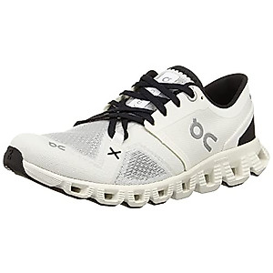 On Women's Cloud X 3 Sneakers, White/Black, 10 Medium US