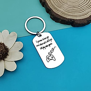 Funny Keychain Gifts for Gamer Boyfriend Girlfriend Valentines Day Gift Video Games Keychain Gift Christmas Anniversary Birthday Wedding Gifts for Men Gamers Husband Couple Keyring Game Player Gifts