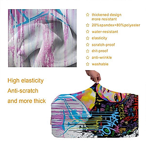 NELife Travel Suitcase Protector African American Girl Elastic Protective Washable Luggage Cover With Concealed Zipper Suitable For 18-32 Inch -L(A little large)