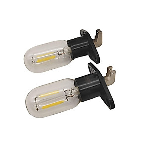 Led Z187 Microwave Bulb Vertical Right T170 Base 1.5w Equivalent 20w Refrigerator Filament Lamp Replacement for Galanz LG Samsung Sharp Siemens Whirlpool WB36X10303 WB36X10303