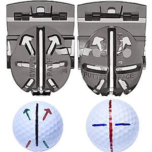 CUALFEC Golf Ball Line Drawing Marker Golf Ball Liner Golf Ball Marking Tool Kit (8 Pack)