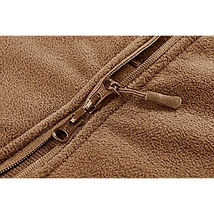 TACVASEN Jacket for Men Fall Winter Thicken Coats for Men Military Sherpa Jackets Full Zip Up Workout Hoodie Jacket for Men