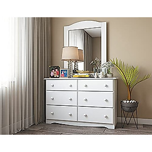 Palace Imports 100% Solid Wood Dresser, White. Requires Assembly