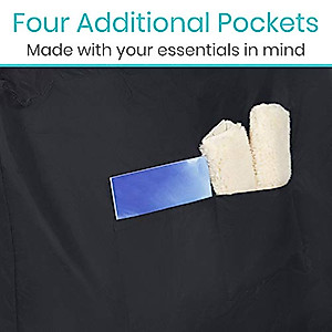 Vive Rollator Travel Bag and Transport Chairs - for Folding Walker, Compact Wheelchair - Lightweight & Portable Extra - Large Carry Case Cover for Car & Airplane TSA Traveling (35” x 26” x 9.5”)