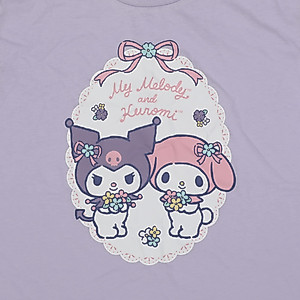 Bioworld Kuromi & My Melody Women's Lavender Sleepwear Set-XXL