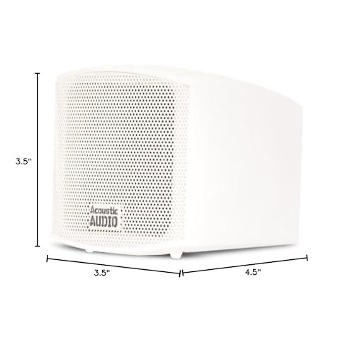 Acoustic Audio AA321W Mountable Indoor Speakers 400 Watts White Bookshelf Pair