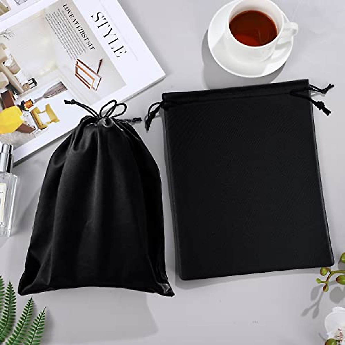 15 Pcs Adult Toy Storage Bag Microfiber Drawstring Bag Foldable Ditty Toy Bags Multi Purpose Camping Storage Bags Adjustable Small Pouch Stuff Sack for Storage(7.8 x 9.8 Inch)