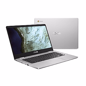 2021 New ASUS Chromebook 15.6" FHD 1080P Touchscreen with Intel Quad Core Pentium Processor N4200, 4GB RAM, 64GB SSD Storage, Webcam, 802.11AC WiFi, Bluetooth, USB3.1 Type-C, Google Chrome OS-Silver