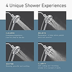 Moen N400H0CH Quattro Handheld Four Unique Shower Experiences and Magnetix Dock, Chrome