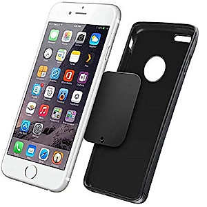 Great 1 Universal Metal Plates with 3M Adhesive for All Magnetic Car Mounts, Cell Phone, Tablet Holder, Cradle-Less, Air Vent Mount, 6 Rectangular, 6 Round, Black (Not a Magnet)