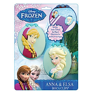 Frozen Elsa BocaClips by O2COOL, Beach Towel Holder, Clips, Set of two, Beach, Patio or Pool Accessories, Portable Towel Clips, Chip Clips, Secure Clips