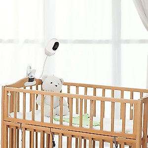 Baby monitor Mount Compatible with Nooie Baby Monitor,Nooie Pet Camera Indoor Baby Monitor Camera 15.7 inches Flexible Long Gooseneck Arm, Baby Monitors Holder for Crib Baby Camera Stand Without Tools