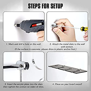 WANLIAN Wine Glass Holder Wall Mounted Wine Glass Holder Acrylic Wall Mounted Wine Glass Holder Cabinet Tableware Lower Wine Glass Holder and Wine Glass Storage Rack (Black 2 pack)