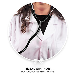 Classic Dual Head Stethoscope for Medical and Home use - Ideal for Nurses, Medical Students, Doctors, EMTs - Diagnostic Stethoscope for Basic Heart + Lung assessments (Black)