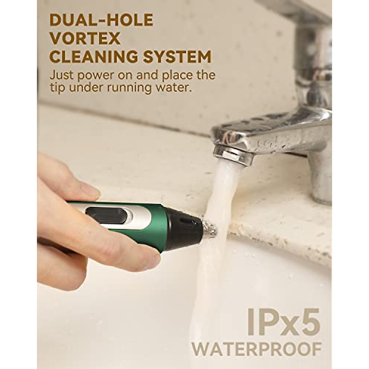 unibono Ear and Nose Hair Trimmer, Dual-Hole Vortex Cleaning System Facial Hair Grooming Kit Include Rechargeable Eyebrow Trimmer & Facial Hair Removal Shaver Stocking Stuffers Gifts for Men Women