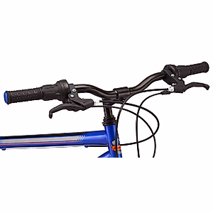 Pacific Mountain Sport Adult Hardtail Mountain Bike, Men and Women, 26-Inch Wheels, 18 Speed Twist Shifters, Front Suspension, Steel Frame, Blue