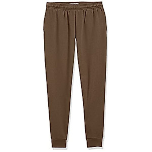 Amazon Essentials Men's Fleece Jogger Pant, Medium Brown, Small