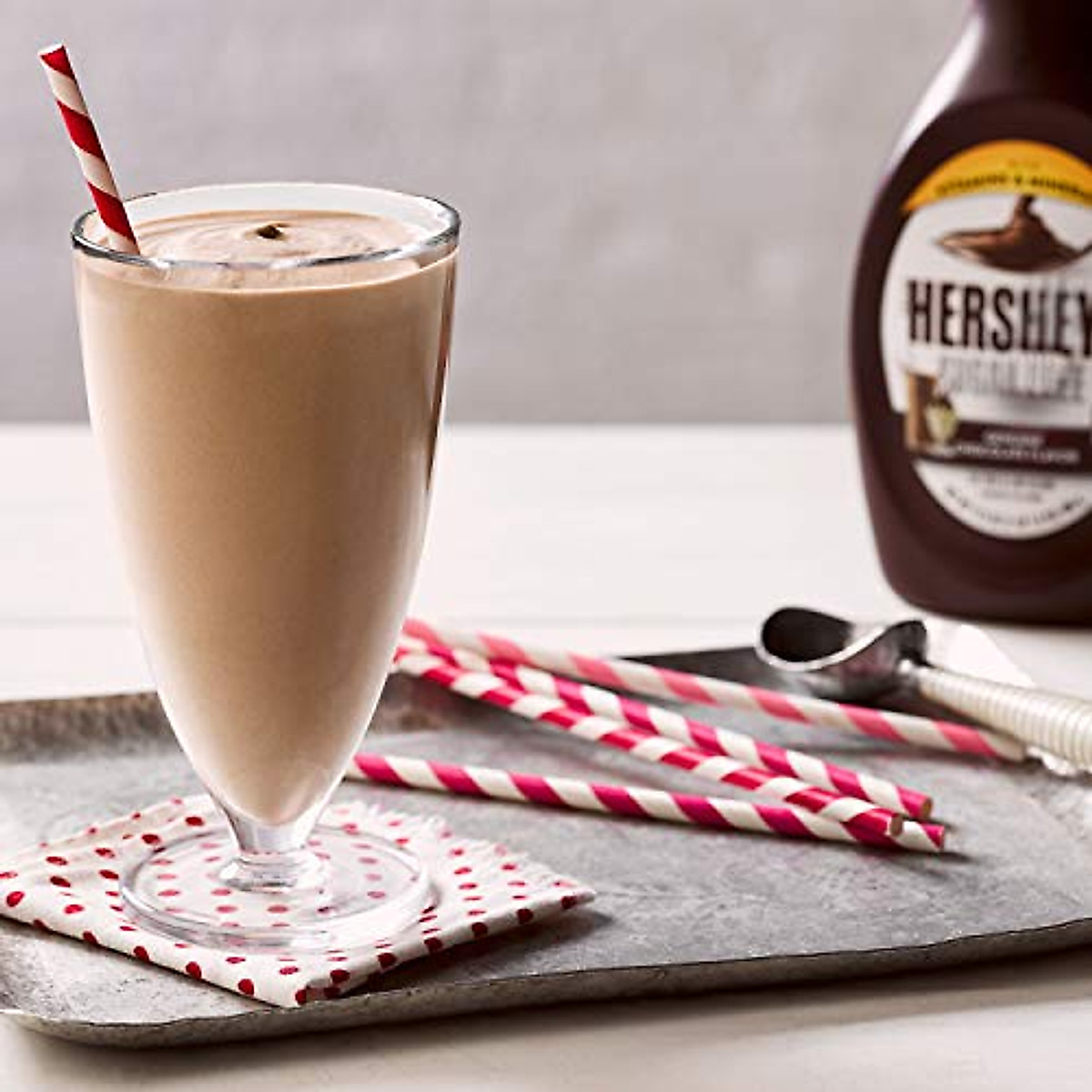 HERSHEY'S Zero Sugar Chocolate Syrup Bottles, 17.5 oz (6 Count)