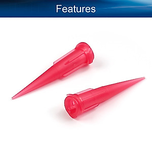Auniwaig 120PCS Plastic Tapered Pinhead 25 Gauge TT Adhesive Dispensing Tip 1.6mm Tip ID Smoothflow Tapered Tips Dispensing Needle Tips Accessory Parts for Glue Epoxy Dispensing
