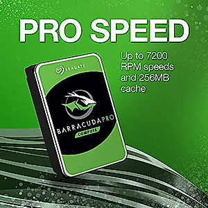Seagate Barracuda Pro 14TB Internal Hard Drive Performance HDD – 3.5 Inch SATA 6 Gb/s 7200 RPM 256MB Cache for Computer Desktop PC (ST14000DM001) (Renewed)
