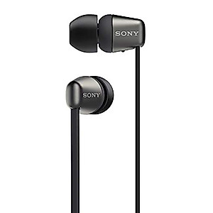 Sony Wireless in-Ear Headset/Headphones with Mic for Phone Call, Black (WI-C310/B)