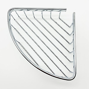 BATHOM Classic Shower Corner Basket For Bathroom Shampoo Soap Holder Brass Material Polished Chrome