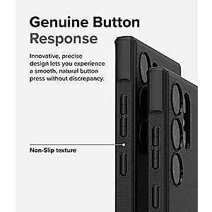 Ringke Onyx [Feels Good in The Hand] Compatible with Samsung Galaxy S23 Ultra Case, Anti-Fingerprint Technology Prevents Oily Smudges Non-Slip Enhanced Grip Precise Cutouts for Camera - Black