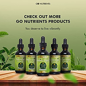 Go Nutrients Nascent Iodine Supplement - High Potency Liquid Drops - Non-GMO, Gluten-Free Iodine Edge Supplement - 30 ml (1.0 fl oz)