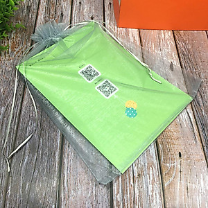 COTOSEY 50Pcs Organza Bags 12x16 inch Sheer Organza Favor Bags Extra Large Organza Drawstring Bags (White)