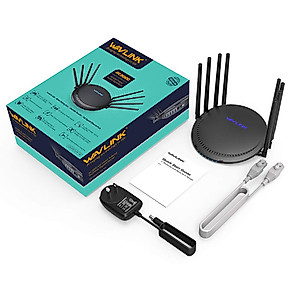 WAVLINK AC3000 Smart Wi-Fi Router for Home,MU-MIMO Tri-Band Wireless Interent Gigabit Router,High Speed WiFi Range Extender with Touchlink,4K Streaming/Gaming（Ethernet Ports,Guest WiFi, QoS）