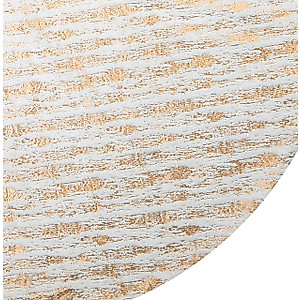 SARO LIFESTYLE Foil Print Faux Fur Christmas Tree Skirt