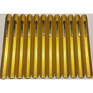 Royal Industries 12 Piece Table Crumber with Pocket Clip, Aluminum Construction, Gold, Commercial Grade