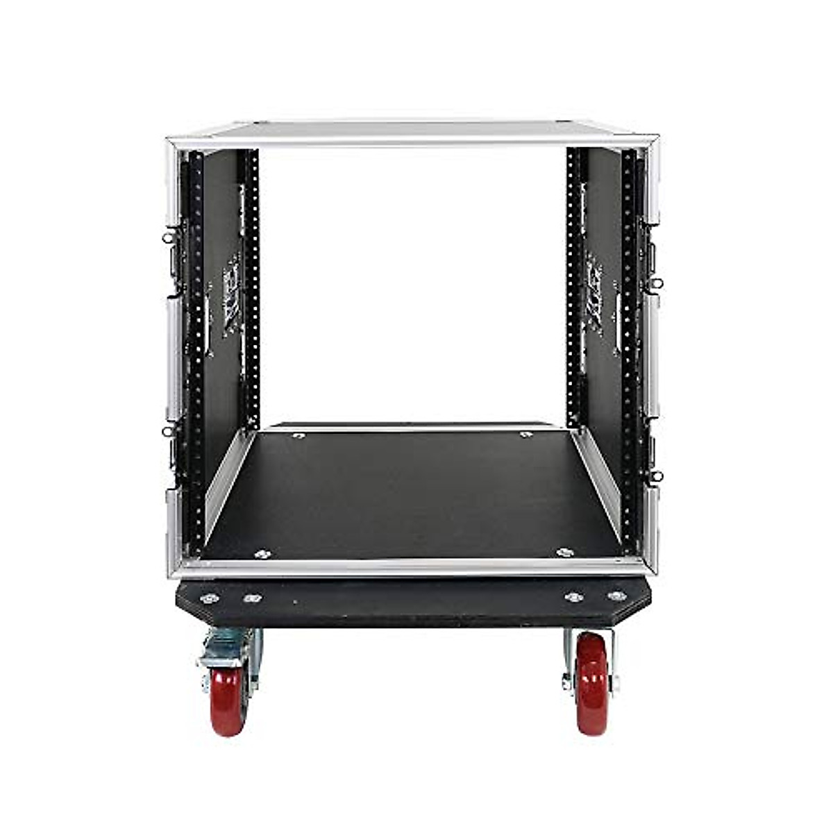 Seismic Audio - SA-PTR-10UC - 10 Space Pro Audio DJ Road Rack Case with Casters - 10U Pro Tour Grade Rack