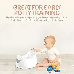 Apybaby Potty Training Seat | Safe Potty Training Toilet Seat for Boys & Girls | Slip Resistant & Comfortable Toilet Chair for Kids & Toddlers | Lightweight & Portable (Snow White)