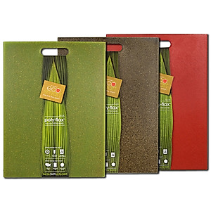 Architec 6417190 EcoSmart Cutting Board, 12" by 16", Recycled Plastic and Flax Husk, Made in The USA, Green PolyFlax