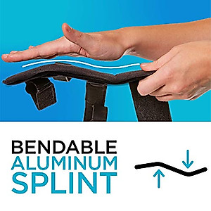 BraceAbility Two Finger Immobilizer - Hand and Buddy Splint Cast for Broken Joints, Mallet or Trigger Finger Extension, Sprains and Contractures to Straighten Middle, Index and Pinky Knuckles (M)