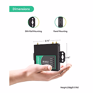 LINOVISION InHand Industrial Unlocked 4G LTE Cellular Router, 4G VPN Router, Support Dual SIM Cards Slots and WiFi, Certified by Verizon and AT&T