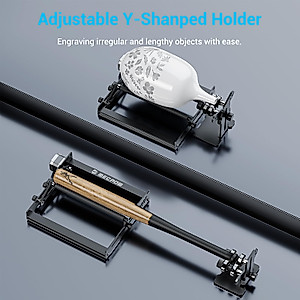 Mecpow G3 Pro Laser Rotary Roller for Engraving Round Objects with Adjustable Y-Bracket, Compatible with Almost All Laser Engraving Machines, Laser Rotary Roller with Height Increase Bracket