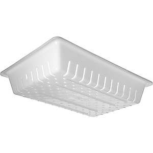 Carlisle Polyethylene White Colander Food Storage Box, 26 x 18 inch - 1 each.