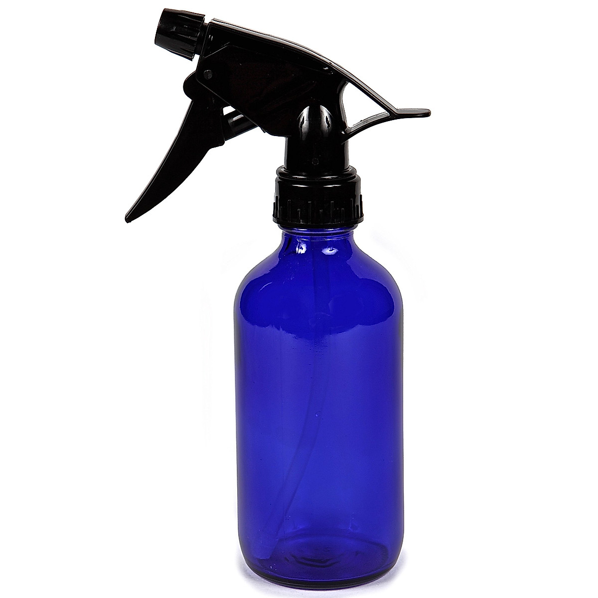 Vivaplex, 2, Large, 8 oz, Empty, Cobalt Blue Glass Spray Bottles with Black Trigger Sprayers