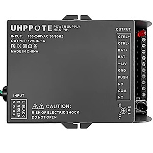UHPPOTE Door Access Control Power Supply 12V for Electric Lock Intercom Camera (Input:110-240VAC to Output:12VDC)
