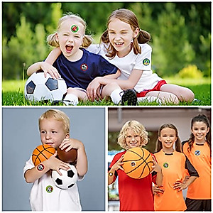 500 Pcs Sports Roll Stickers for Laptop Scrapbook Skateboard Luggage Helmet, Football Soccer Baseball Basketball Decals School Rewards for Kids Teens Adults Party Favors 8 Designs (Mixed Balls)