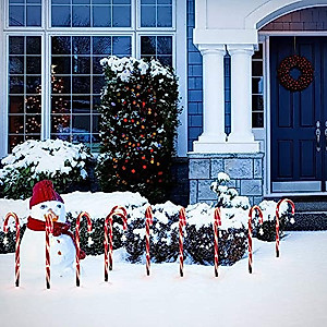 22" Solar Power Candy Cane Lights Outdoor, 8 Packs Christmas Candy Canes Pathway Lights, 8 Modes Lighted Candy Canes Waterproof with Stakes for Outdoor Christmas Decorations Yard Walkway Garden Patio