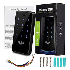 LEXI Ultimate Full Waterproof RFID Keypad, 3000 Users Capacity, 125KHz Stand-Alone Access Control Touch Screen Panel, PIN Code, Wiegand 26, with 10pcs RFID Key fob Cards, Can be Installed Outdoor