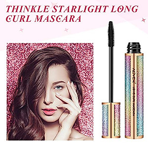 4D Silk Fiber Lash Mascara, Natural Smudge-proof & Waterproof , Black Thickening Lengthening No Clumping, Fuller Lashes, Lasting All Day (1 Tube 4D)