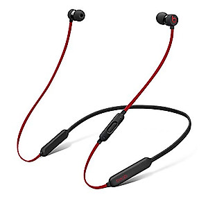 BeatsX Wireless Earphones - Apple W1 Headphone Chip, Class 1 Bluetooth, 8 Hours of Listening Time - Black-Red