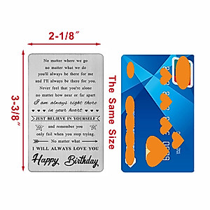 Happy Birthday Gifts for Women Men, Birthday Engraved Wallet Card Gifts