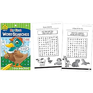 School Zone - My First Activities On-the-Go! 6-Pack Workbook Set - Ages 4+, Preschool to 2nd Grade, Dot-to-Dot, Hidden Pictures, Mazes, Coloring, and More (School Zone Little Busy Book™ Series)